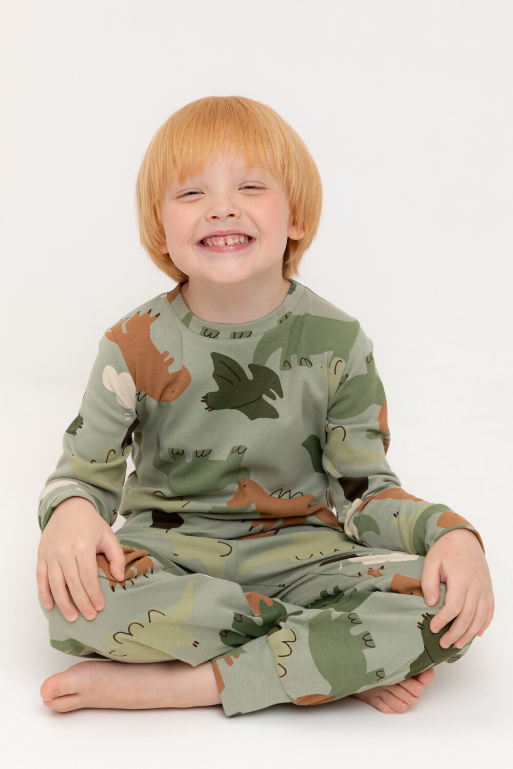 Пижама К 1552/оливковый хаки,динопарк