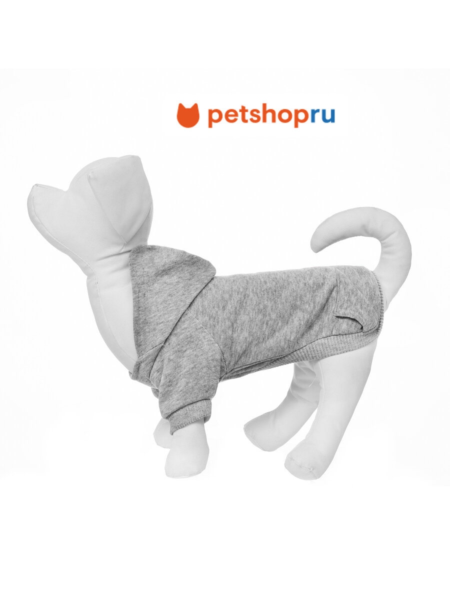 Yami-Yami одежда Худи c капюшоном для собаки, серая, S