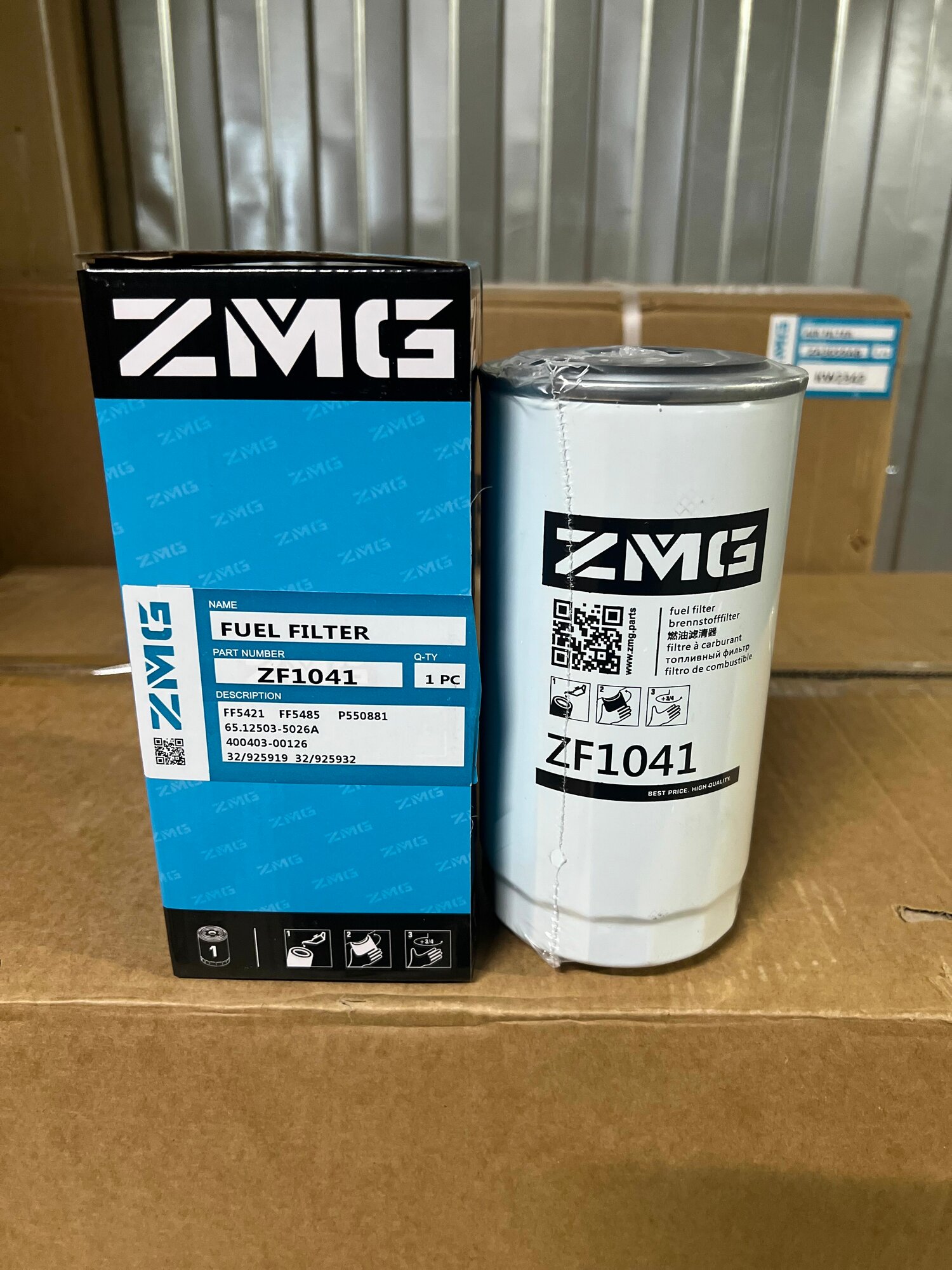 Фильтр топливный ZMG ZF1041 (ST20710; FF5421; P550881) КАМАЗ ПАЗ, SHAANXI SHACMAN KOMATSU BOBCAT, CASE CUMMINS