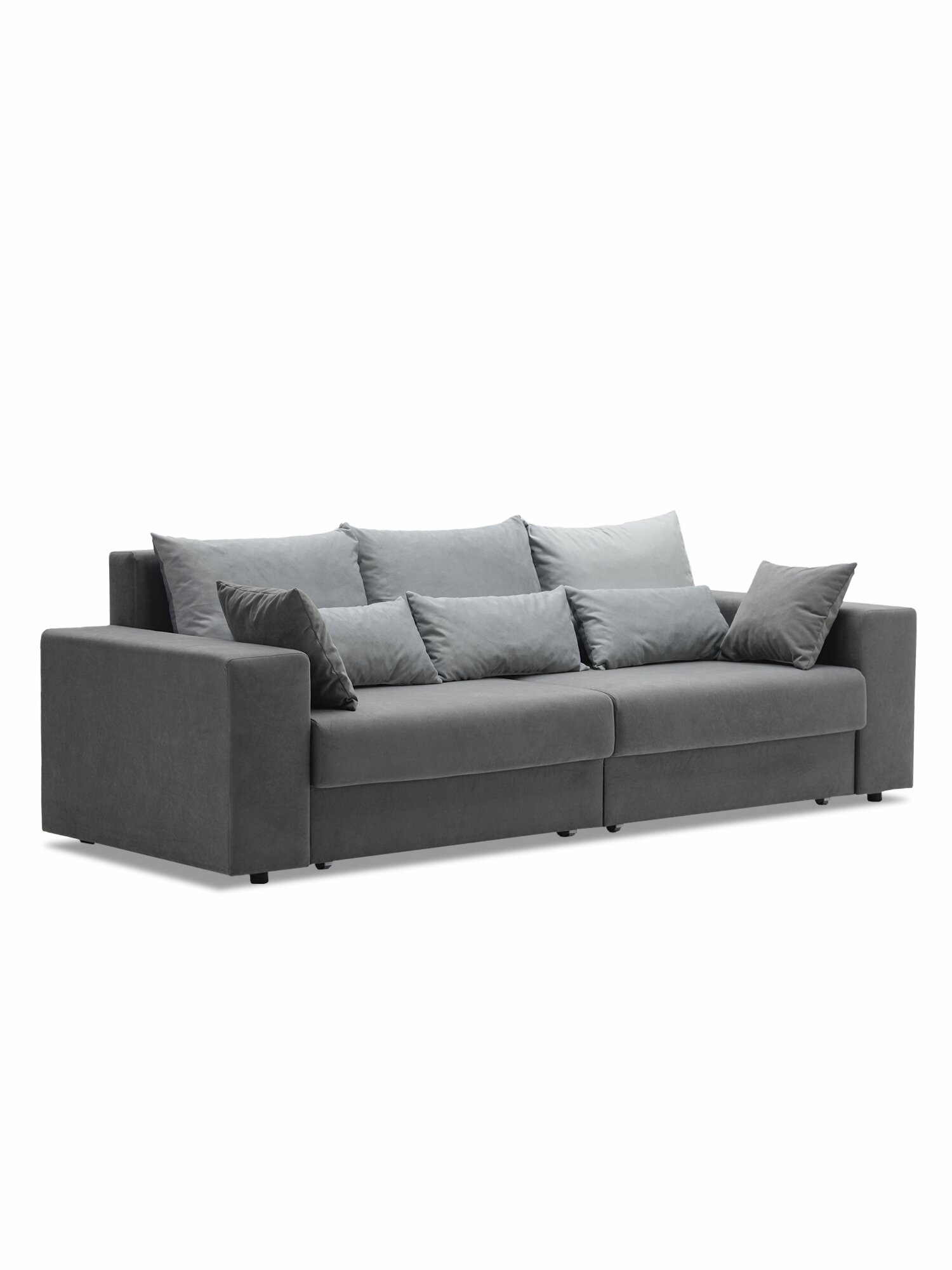 Диван-кровать прямой Майами размер: 250х104х85 см, спальное место: 200х156 см, Baza 05 Grey, Neo 24