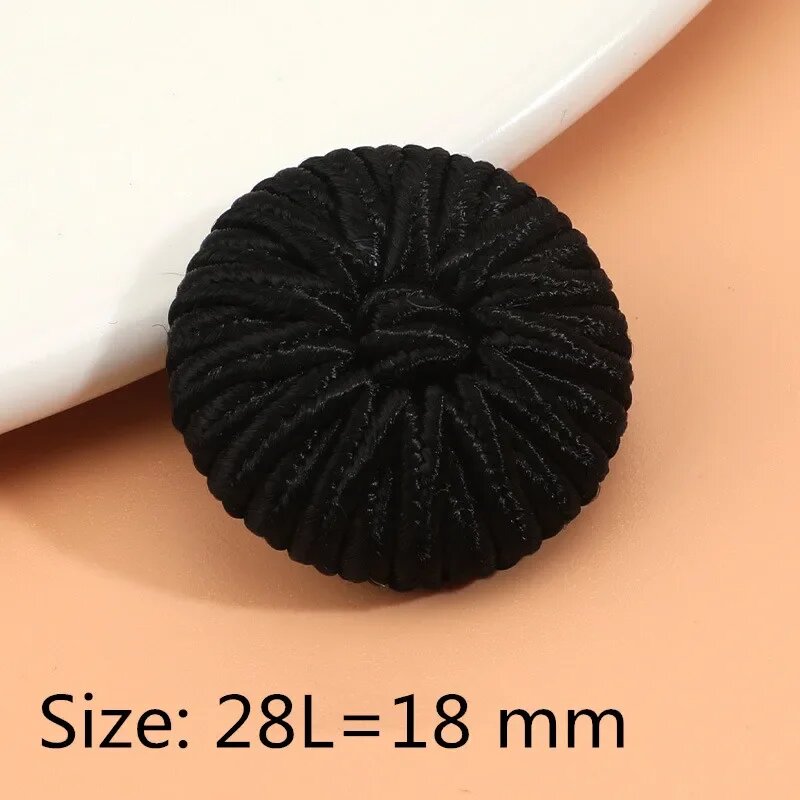 Комплект из 5 золотых китайских кнопок для одежды Черный, 9