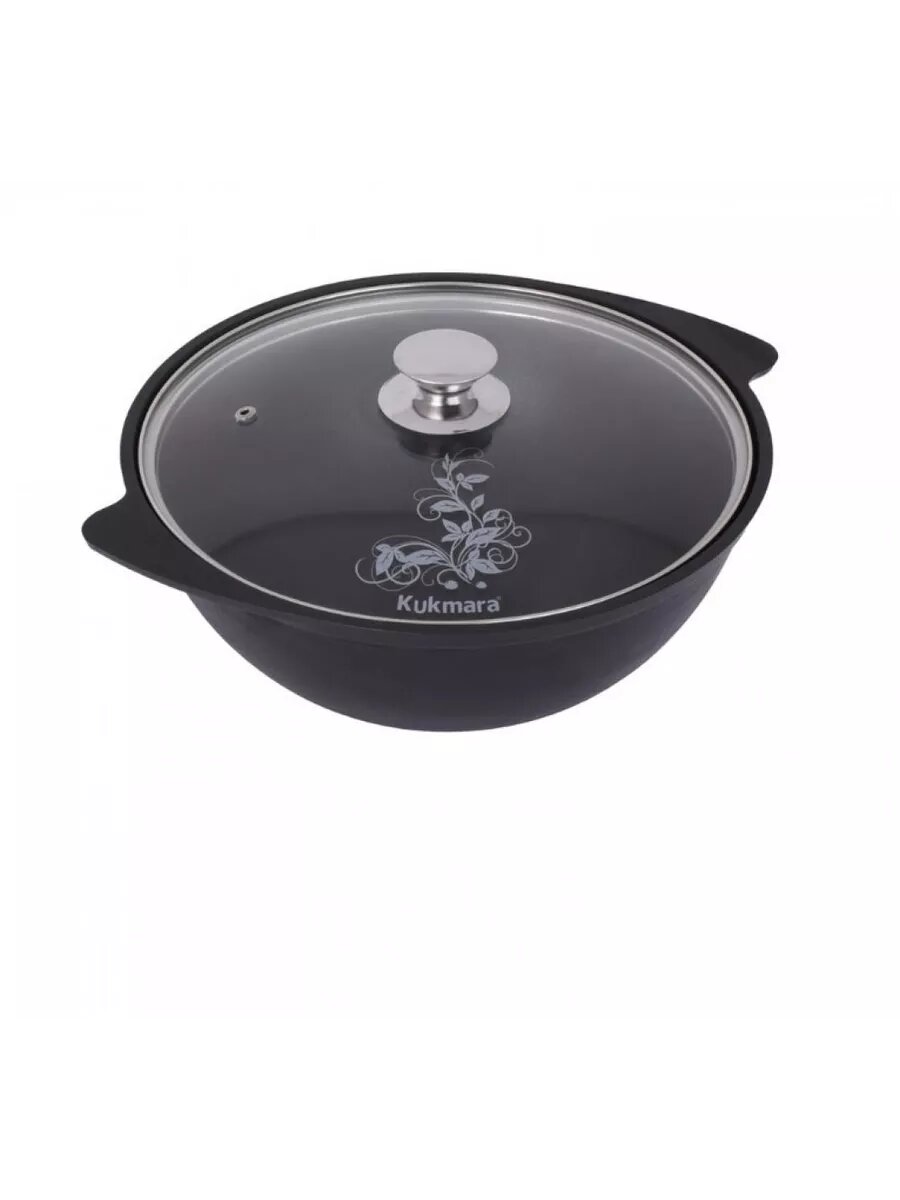 Казан Kukmara, антипригарное покрытие, с крышкой, мраморное, 4,5 л
