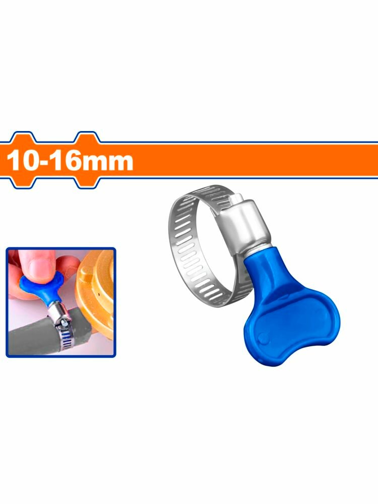 Червячный хомут бабочка 10х16 мм WADFOW WHU3902