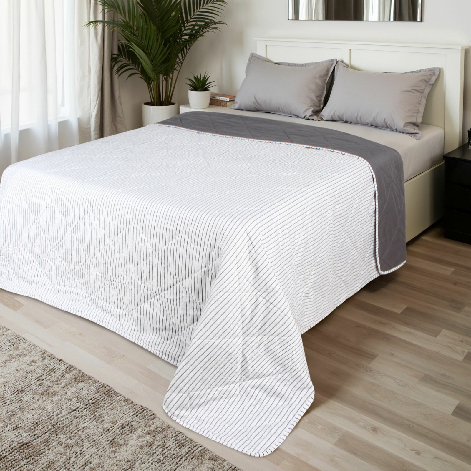 Покрывало евро макси Stripes 240x210+-5 см, новосатин, 100%п/э