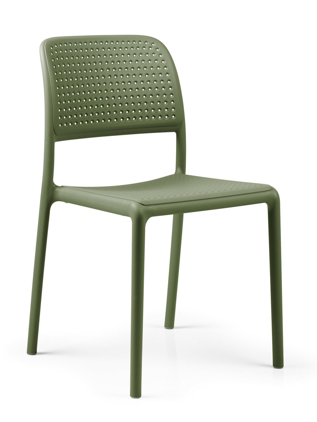 Стул садовый пластиковый Bora Bistrot, уличный, для дачи, кухни и балкона, Nardi, Италия, цвет агава