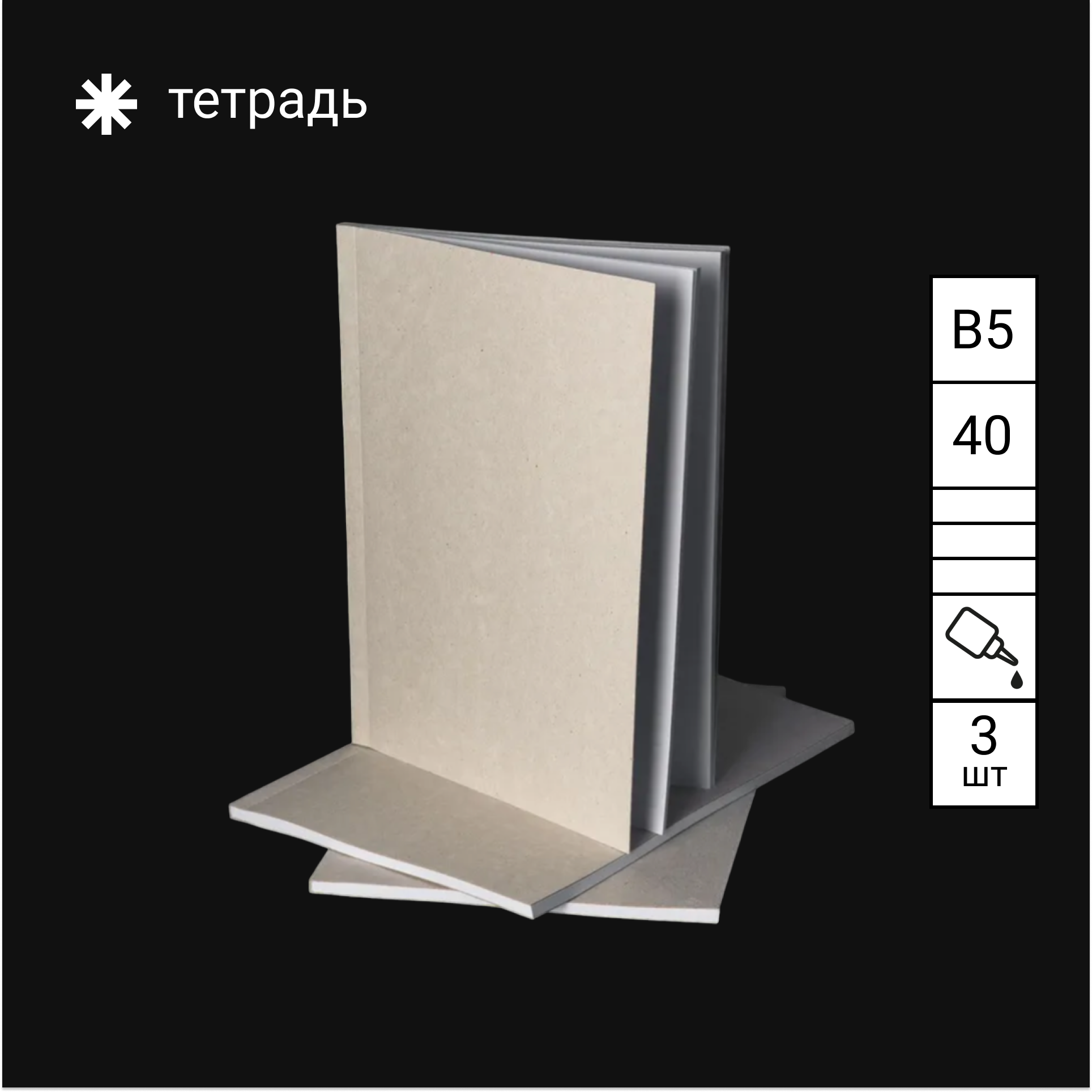 Набор тетрадей №1 / B5 линейка 40 листов 3 шт "Правда Севера"