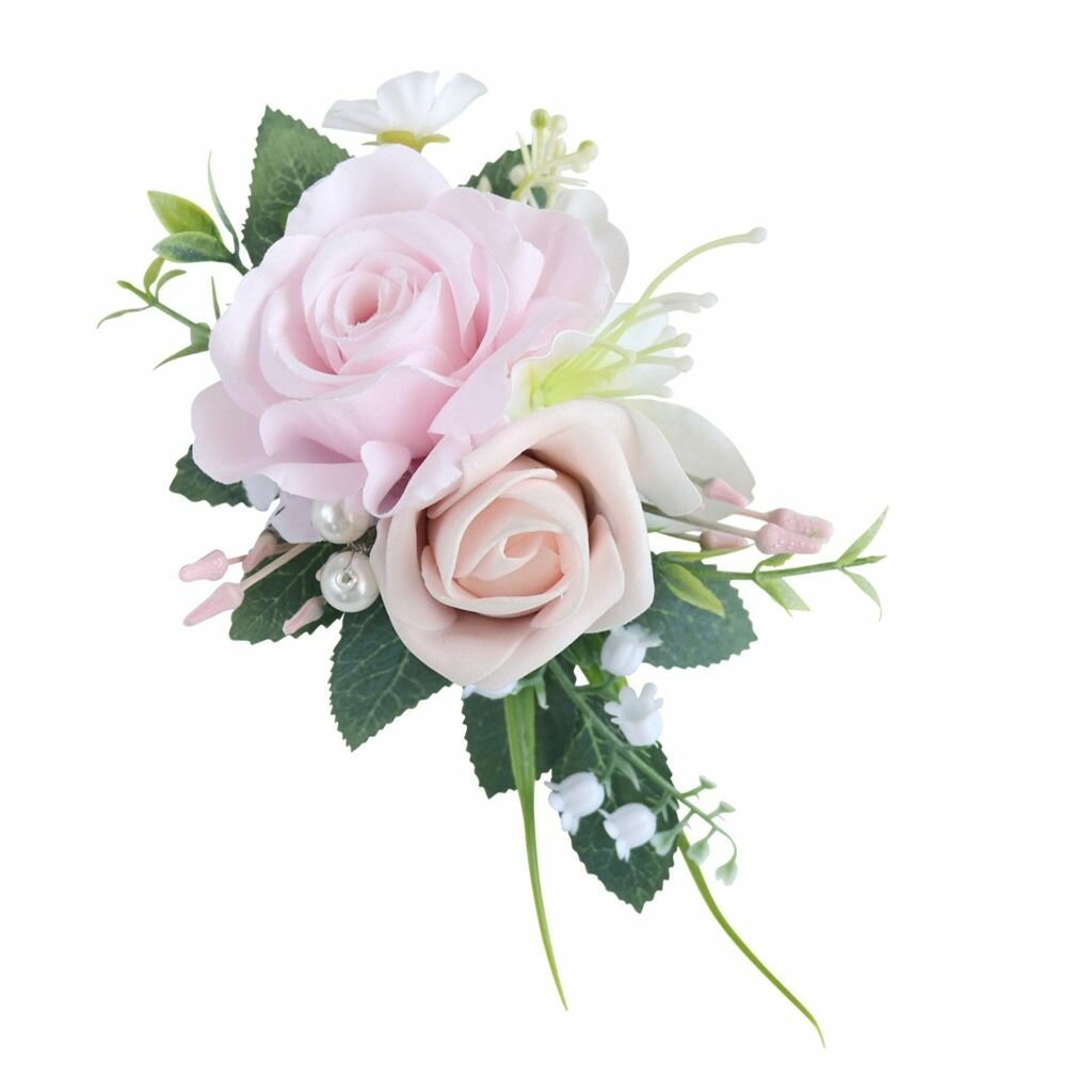 Бутоньерки для свадьбы, Розовое шампанское