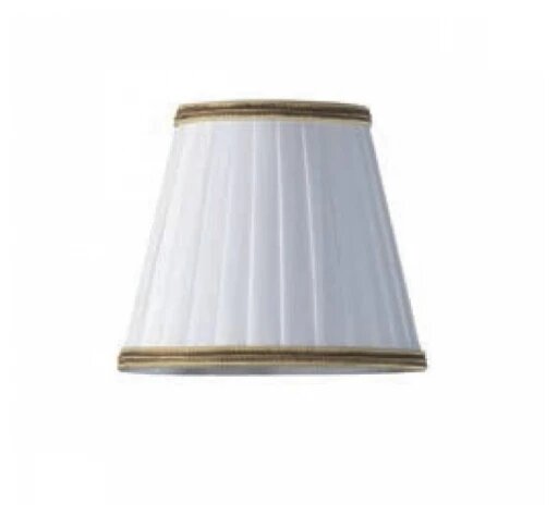 TW 14, абажур для светильника E14, Ш145*В130*Г95мм цвет ткани: белый с золотым кантом