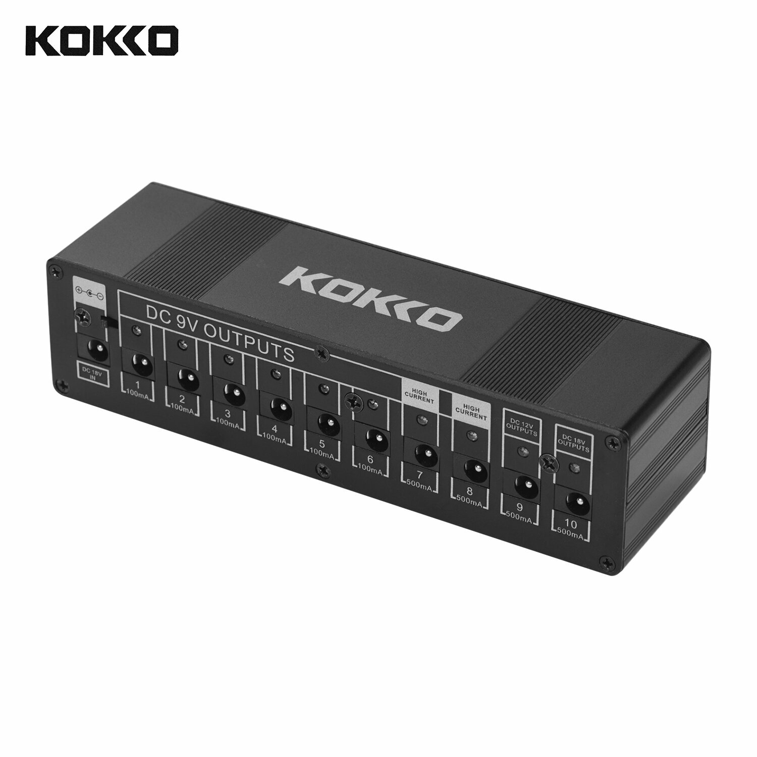 Черный, KOKKO, Musica, 10-полосный блок питания педали для электрогитары, Tomshoo