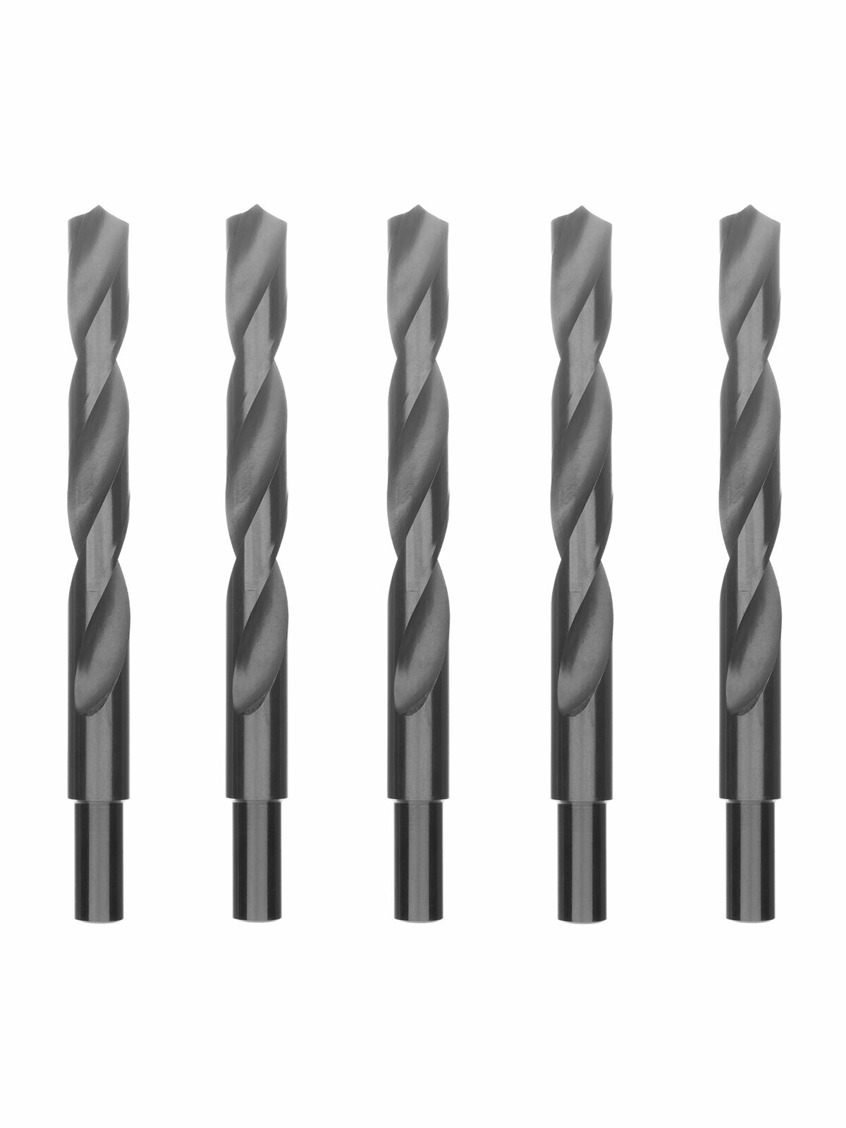 Сверло по металлу Matrix, 16.5 мм, 5 штук, цил. хвостовик, полированное из стали HSS, угол заточки 118 градусов, 72065