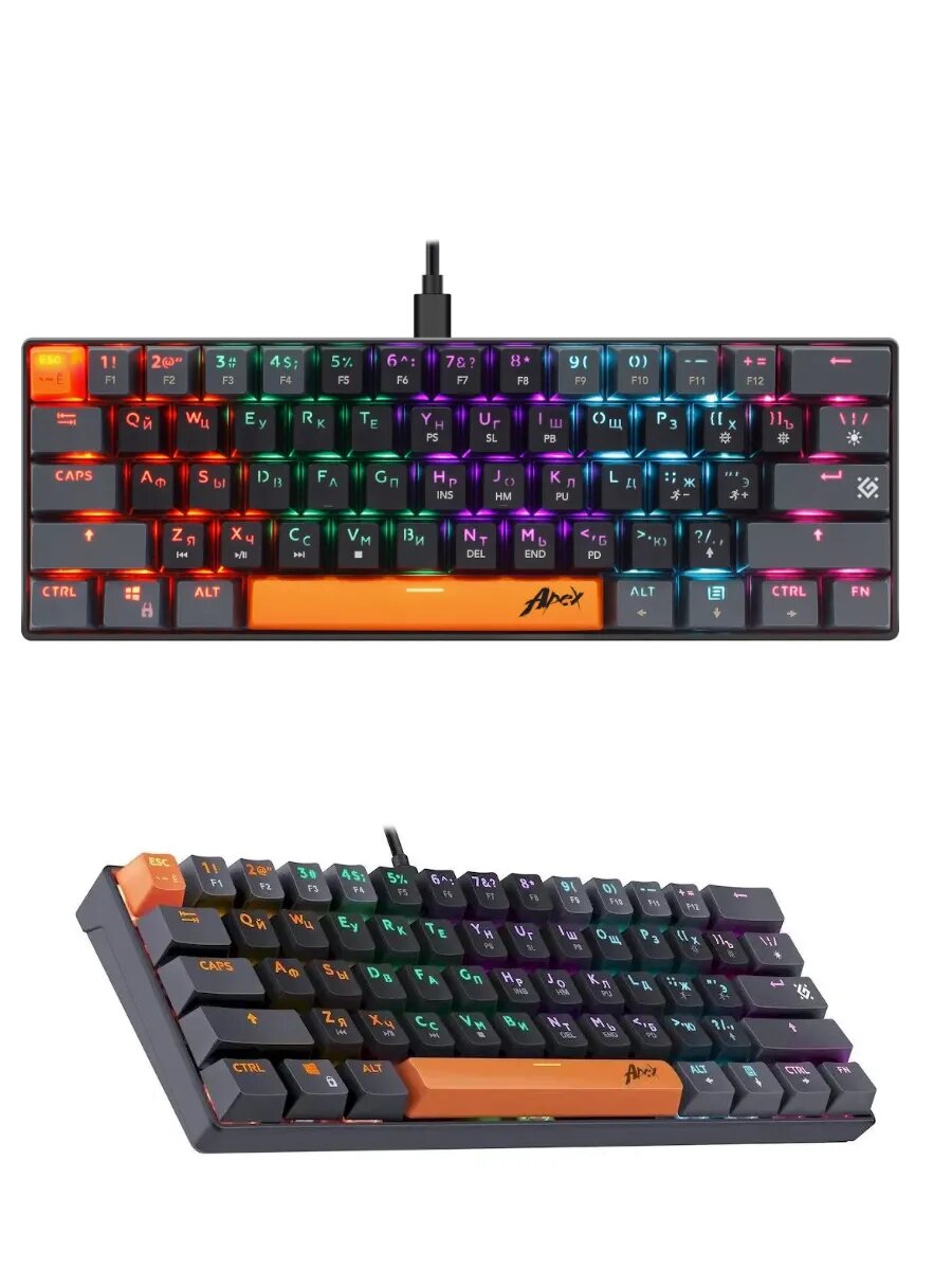 DEFENDER (45003) Apex GK-002 RU,3цв/черн, радуж,61к, крас, св черный