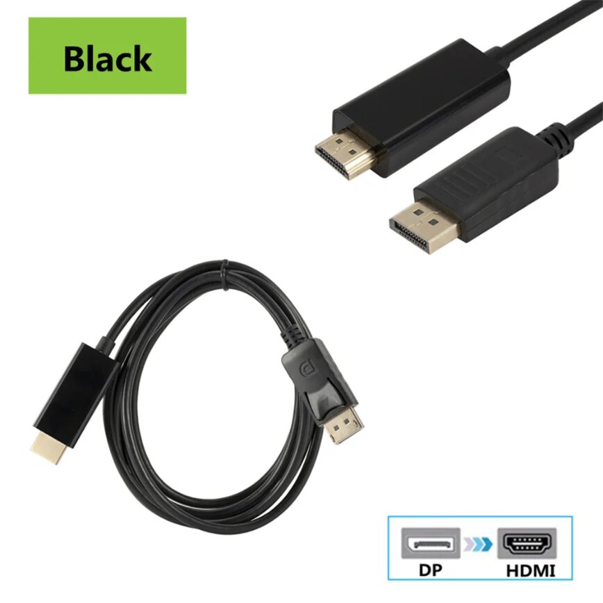 GRWIBEOU DisplayPort HDMI адаптер 1,8 м 1080P DP to HDMI