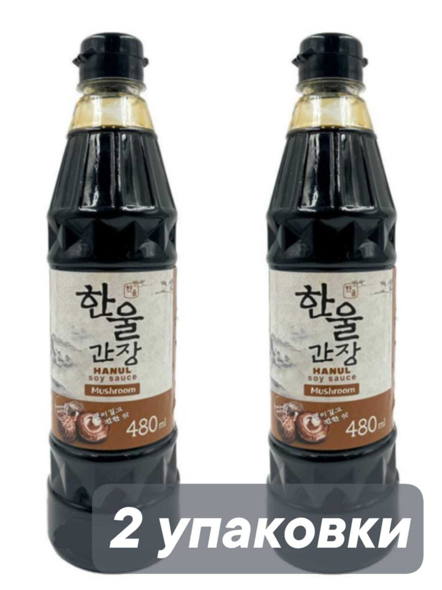Соевый соус Hanul с грибным вкусом 480 мл x 2 шт