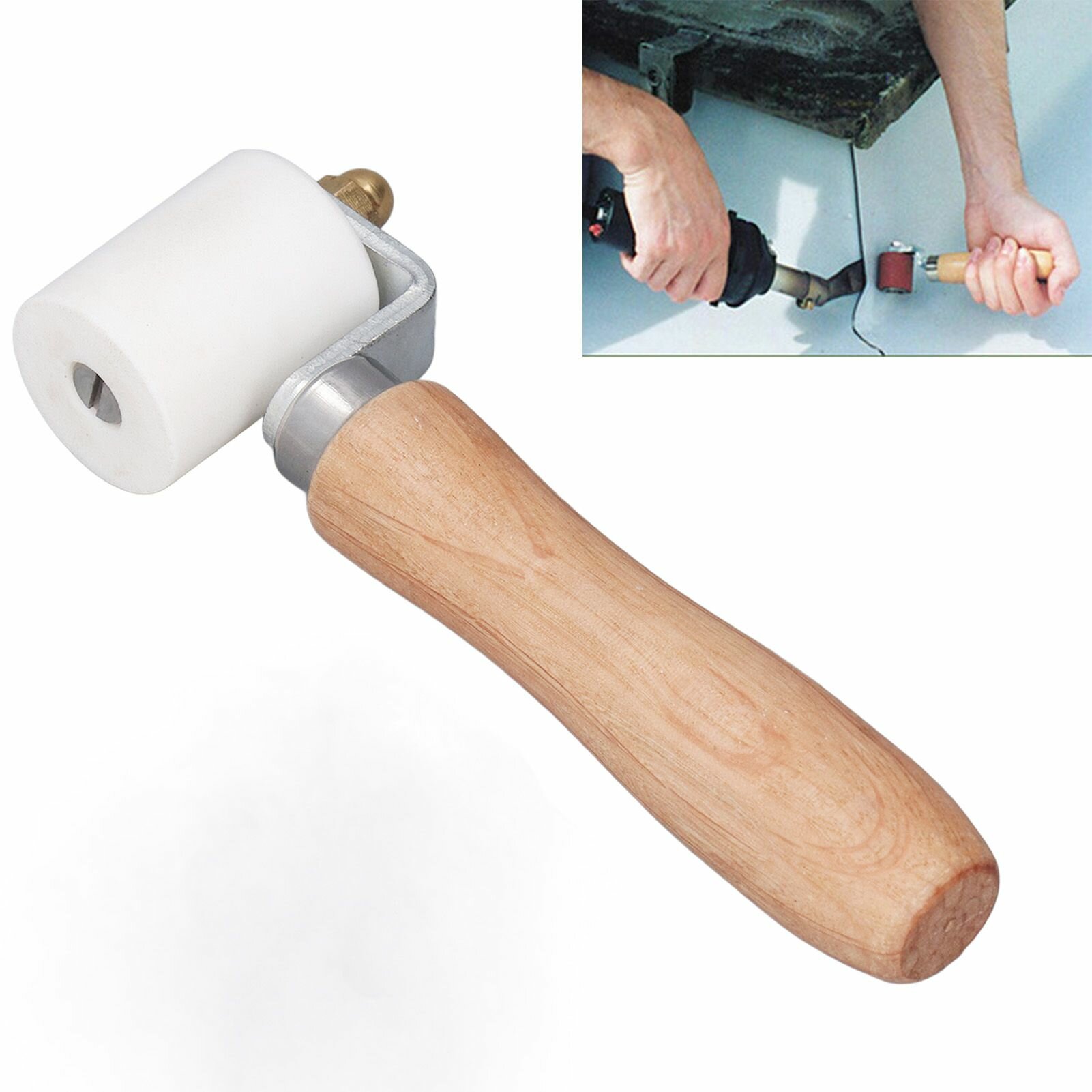 Ролики для прижимного шва, термостойкий эргономичный деревянный прижимной ролик для гидроизоляционной мембраны из ПВХ, брезентовой пленки
