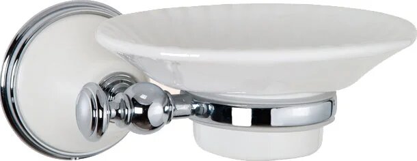 Мыльница Tiffany World Harmony TWHA106bi/cr настенная, керамическая, круглая, хром