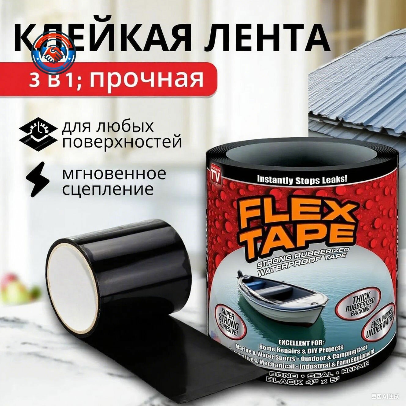 Сверхпрочная водонепроницаемая клейкая лента Flex Tape для ремонта бассейнов и труб, универсальная черная и белая лента супер фикс, надёжное соединение без протечек