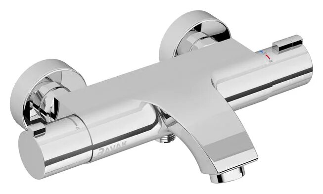 Термостатический смеситель Ravak Termo 200 TE 082.00/150 настенный, хром, глянцевый, латунный, без лейки, с керамическим картриджем