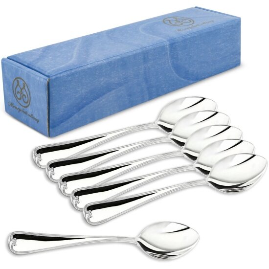 Комплект чайных ложек Мстерский Ювелир "№8" 6 предметов, мельхиор (МС0240601)