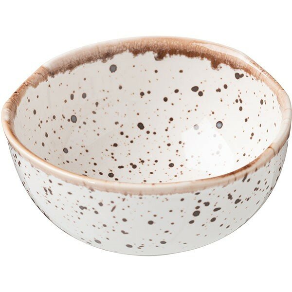 Розетка «Пунто Бьянка», фарфор, 200 мл, белый, черный (Борисовская Керамика)