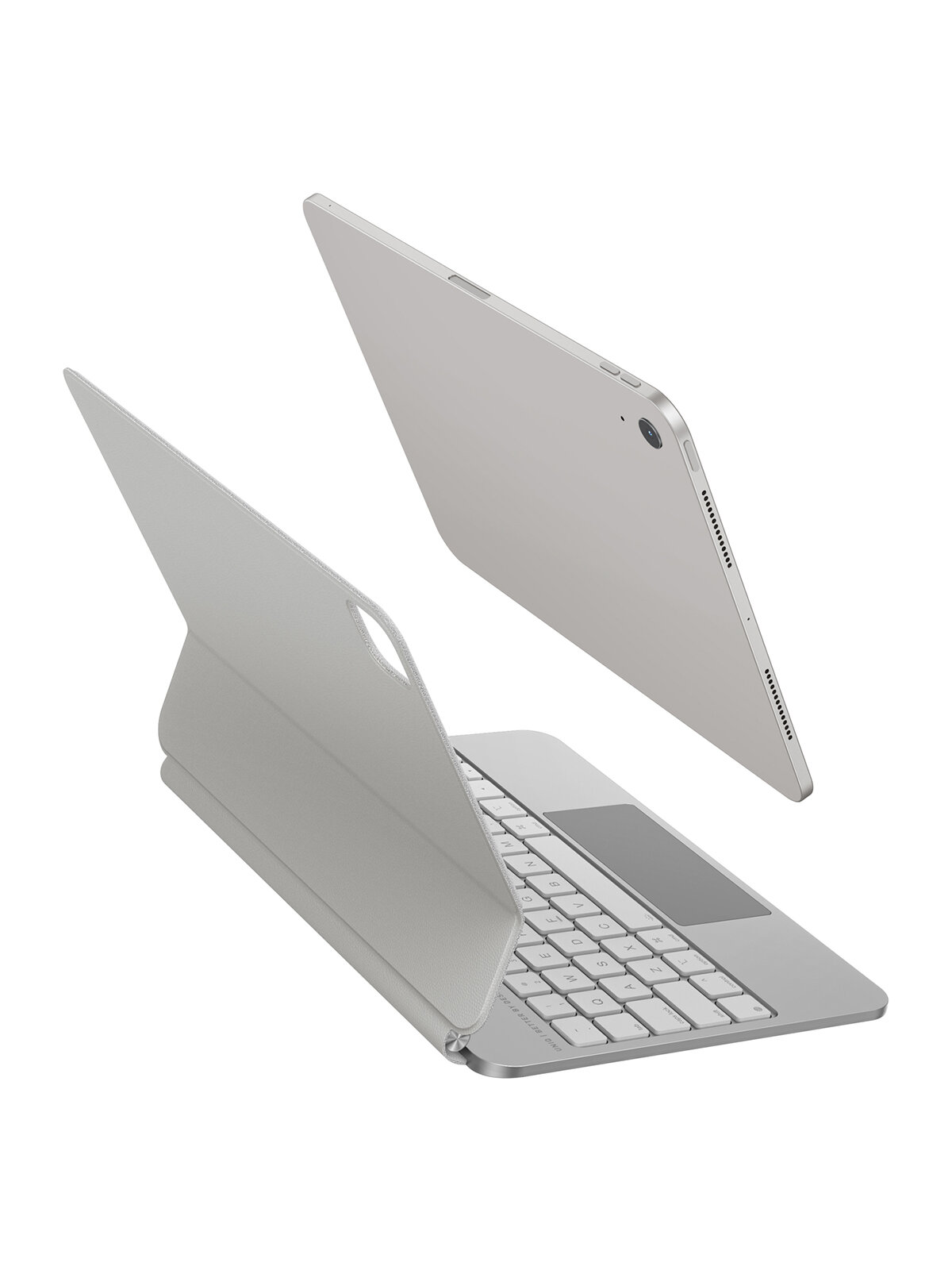 Клавиатура Uniq для iPad Air 11 (2024/25), VENNO Pro с магнитной обложкой, с английской раскладкой, Bluetooth, белая