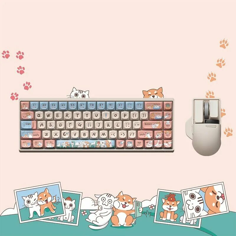 Lofree Игровая клавиатура , розовый