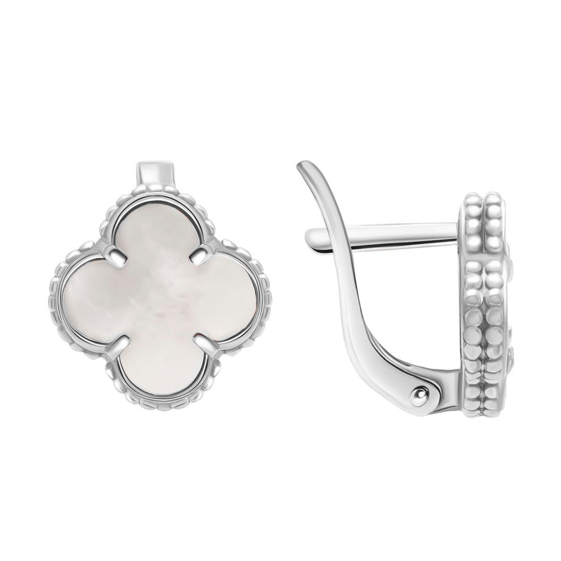 Серьги, серебро, 925 проба, перламутр