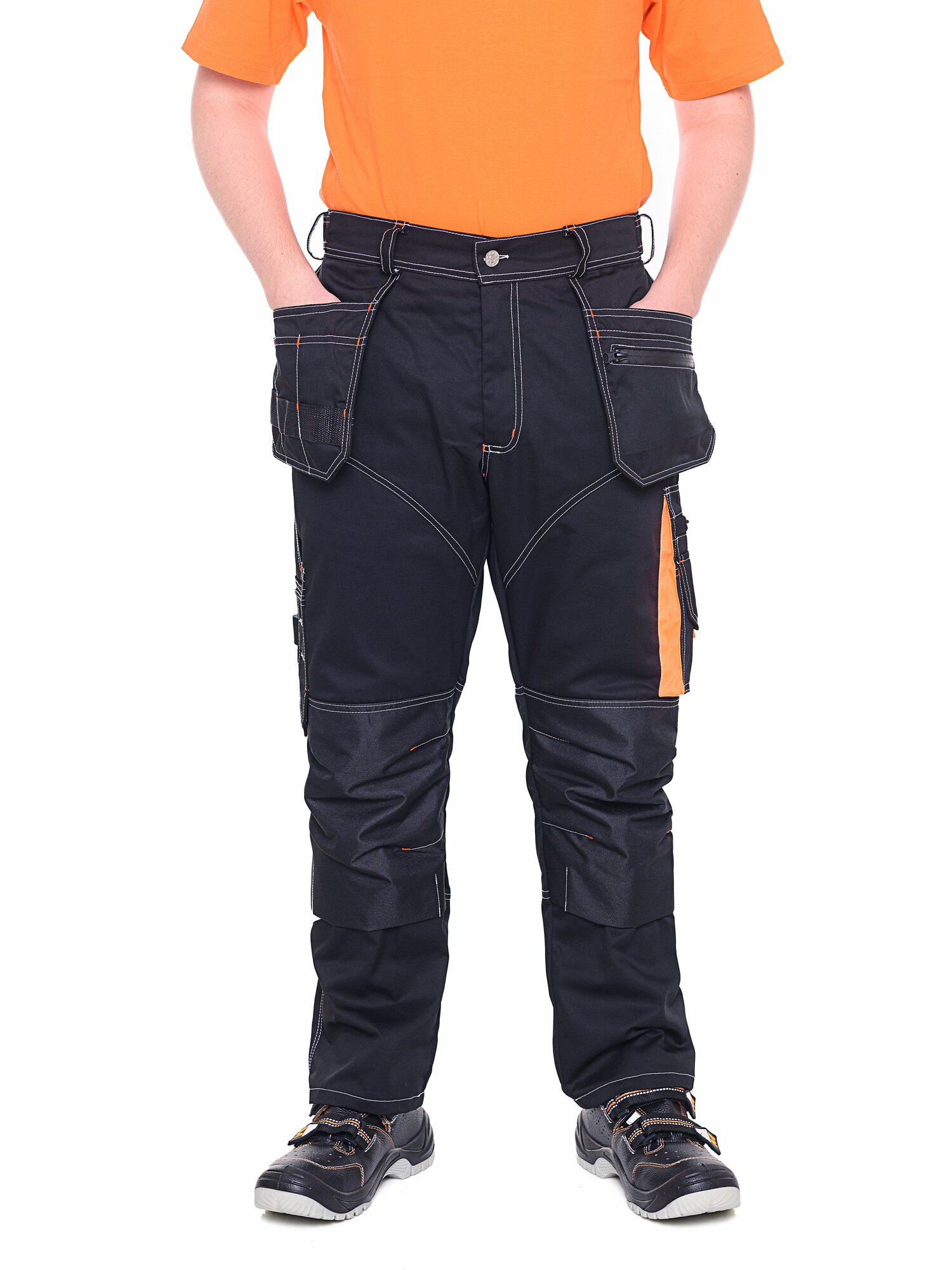 Брюки рабочие Мастер 22, мужские, черный, Б, размер 52-54, рост 182-188, летние, плотная ткань