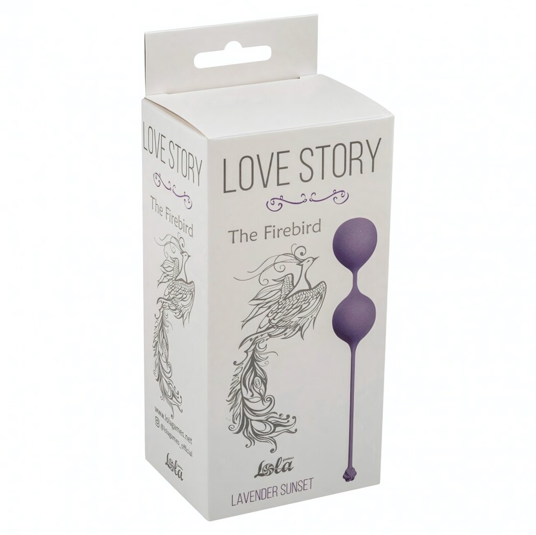 Вагинальные шарики Love Story 'The Firebird', фиолетовые, силиконовые, 19 см, для женщин