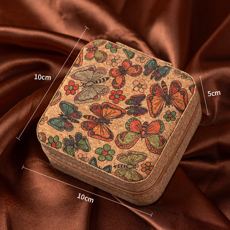 Китайская ретро-портативная шкатулка для драгоценностей из высококачественной пробки в китайском стиле