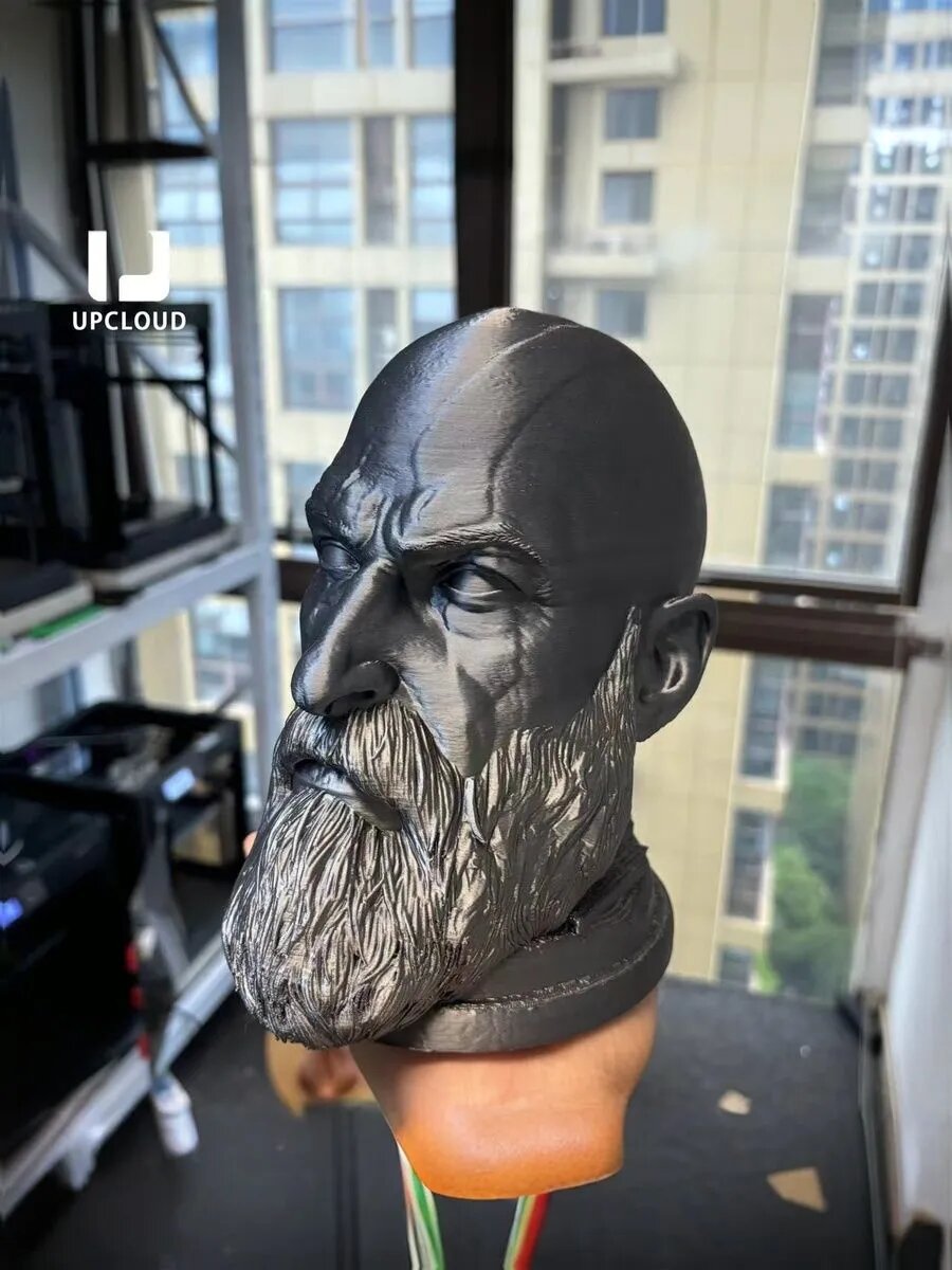 Статуэтка/Кратос, Бог войны, скульптура головы/UPCLOUD подставка для наушников, высота 20 см