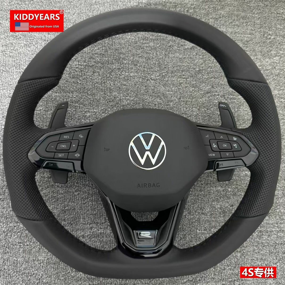 Рулевое колесо с подогревом, сенсорное, ЖК (VW PQ/MQB: Golf 6/7 GTI, GTS, Tiguan L, Touareg, Touran)