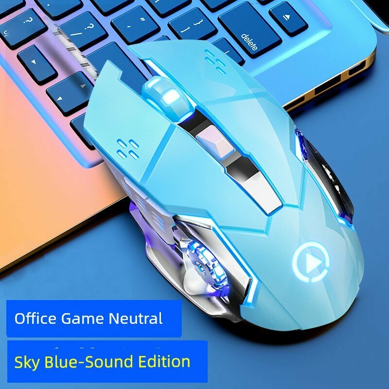 Механическая мышь Silver Eagle G15, проводная, бесшумная, для игр, киберспорта, домашнего офиса, настольного
