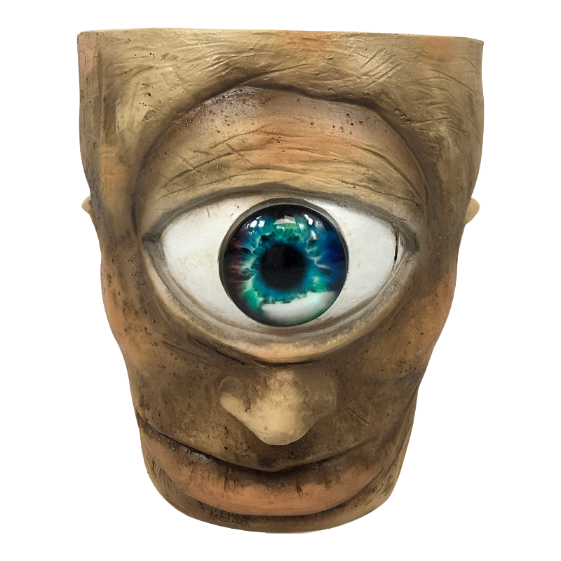 Креативный цветочный горшок из смолы в форме головы циклопа, горшок для растений в виде мифического монстра с реалистичным дизайном одного глаза, уникальные декоративные кашпо для суккулентов, настольные, для дома, балкона, гостиной