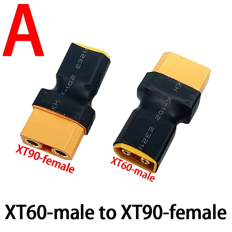 Адаптер XT60-male to XT90-female, Цвет: A type