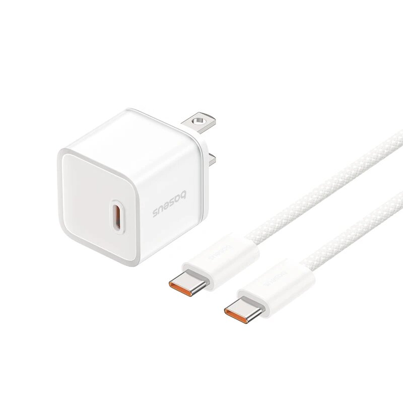 Зарядное устройство Baseus с портом USB Type-C и поддержкой быстрой зарядки, 20 Вт, 20W White US