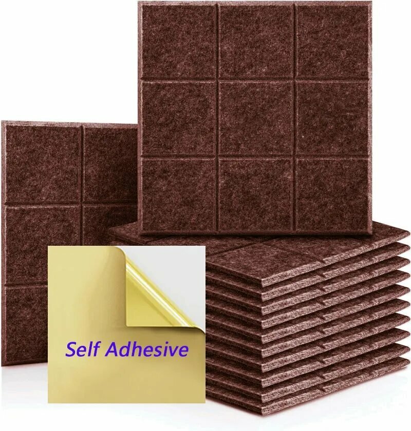 12 шт самоклеющийся акустический Доска 30x30x0.9cm Шумоизоляция для перегородок
