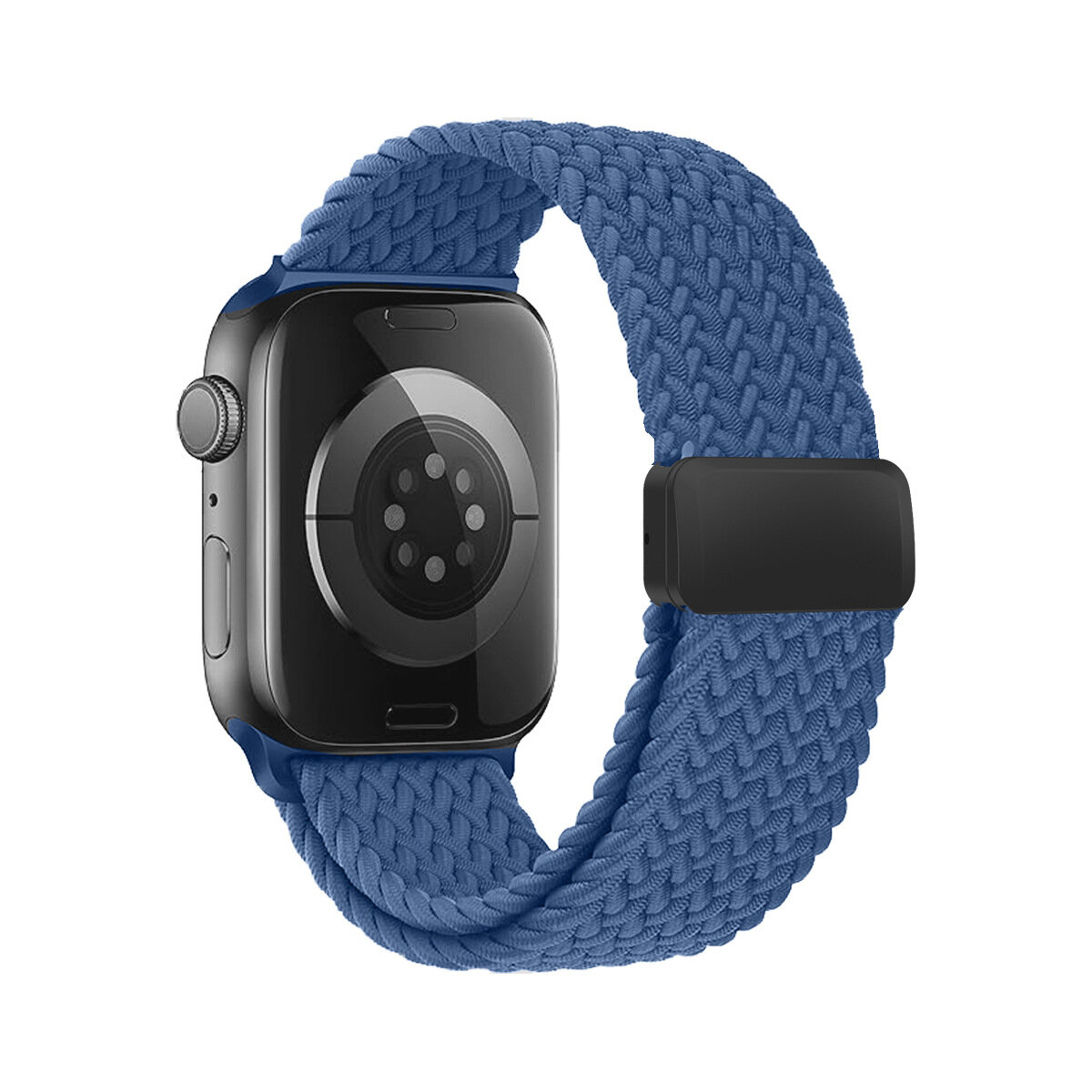 Ремешок для Apple Watch, металлический, магнитный, нейлоновый, холодный синий