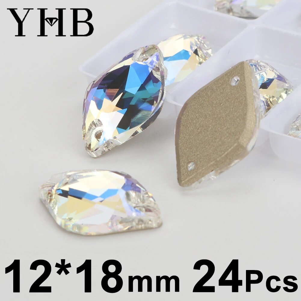 Стразы YHB Lemon 12X18mm стекло