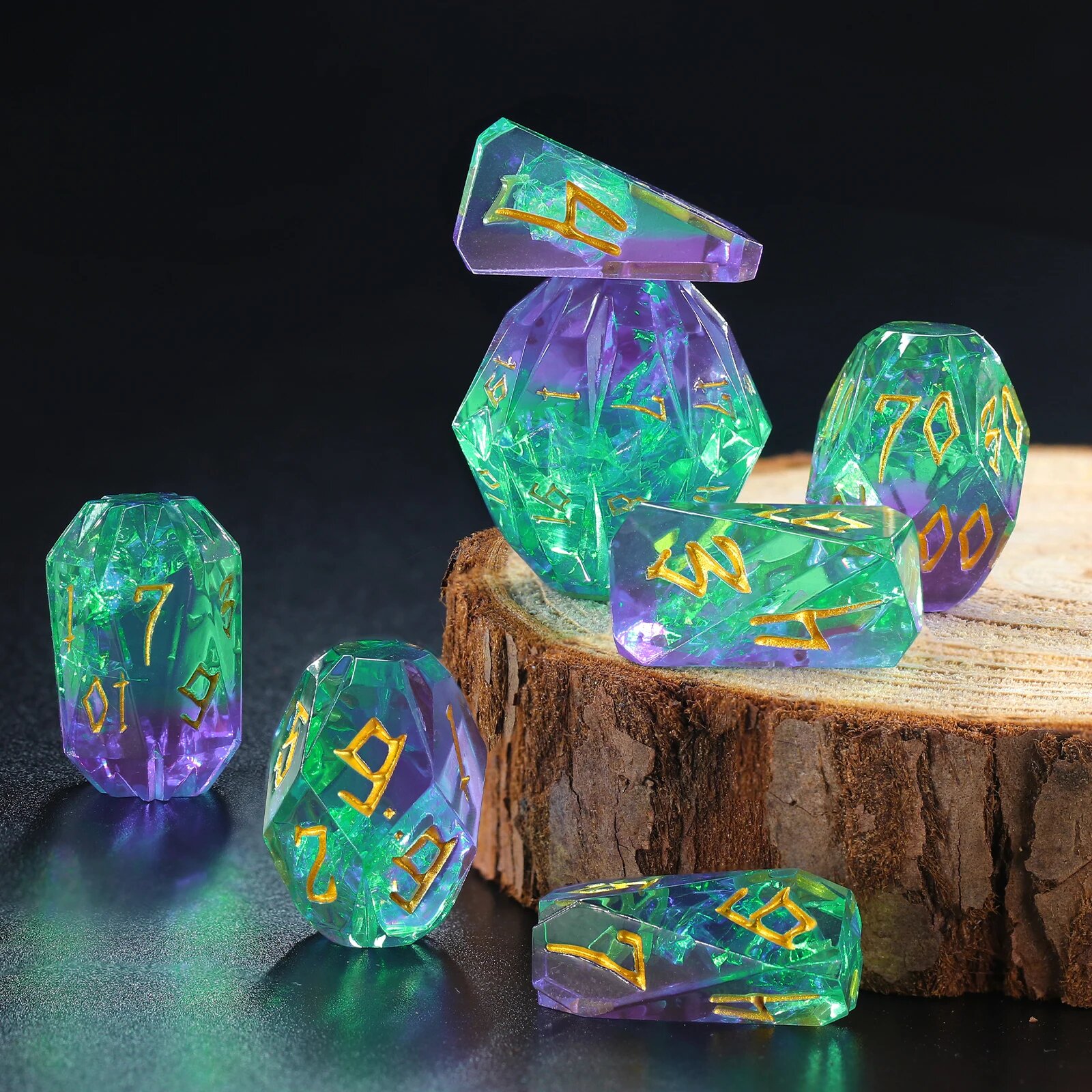 Набор кубиков из смолы, Dungeons and Dragons DND Dice с коробкой, набор многогранных кубиков DND, 7-компонентная ролевая игра, ролевая игра