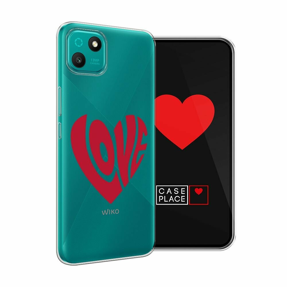 Чехол на Wiko T10 / Вико Т10 с принтом "Love heart 2 - 14 февраля", прозрачный — фото 1