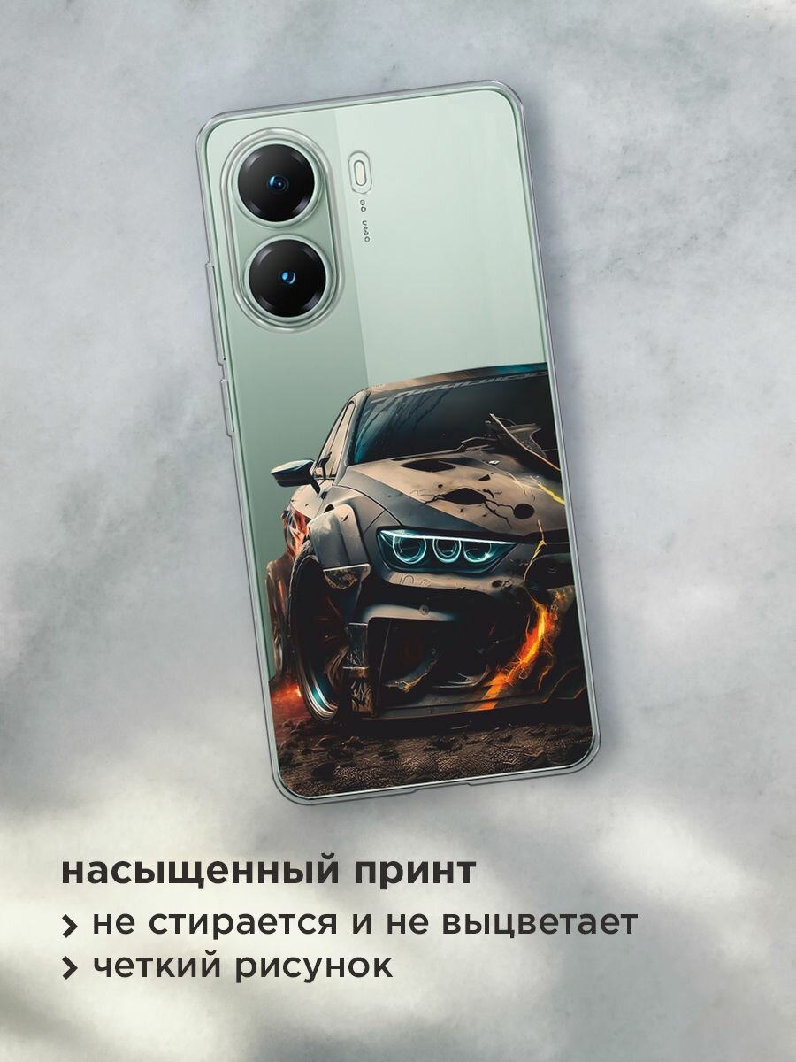 Чехол на Poco X7 Pro / Поко X7 Про с принтом "На износ", прозрачный — фото 1