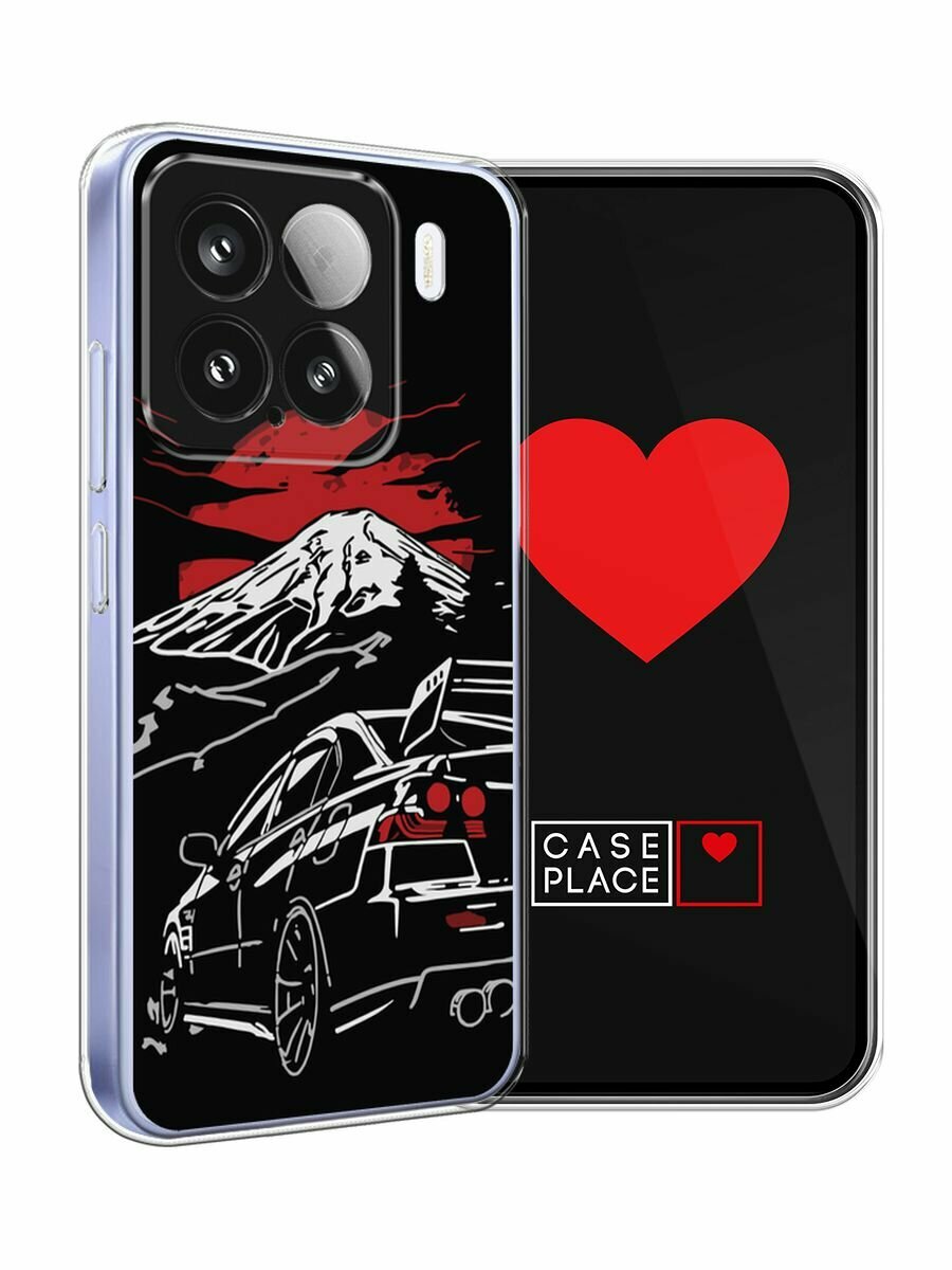 Чехол на Xiaomi 15 / Сяоми 15 с принтом "Машина в горах JDM" — фото 1