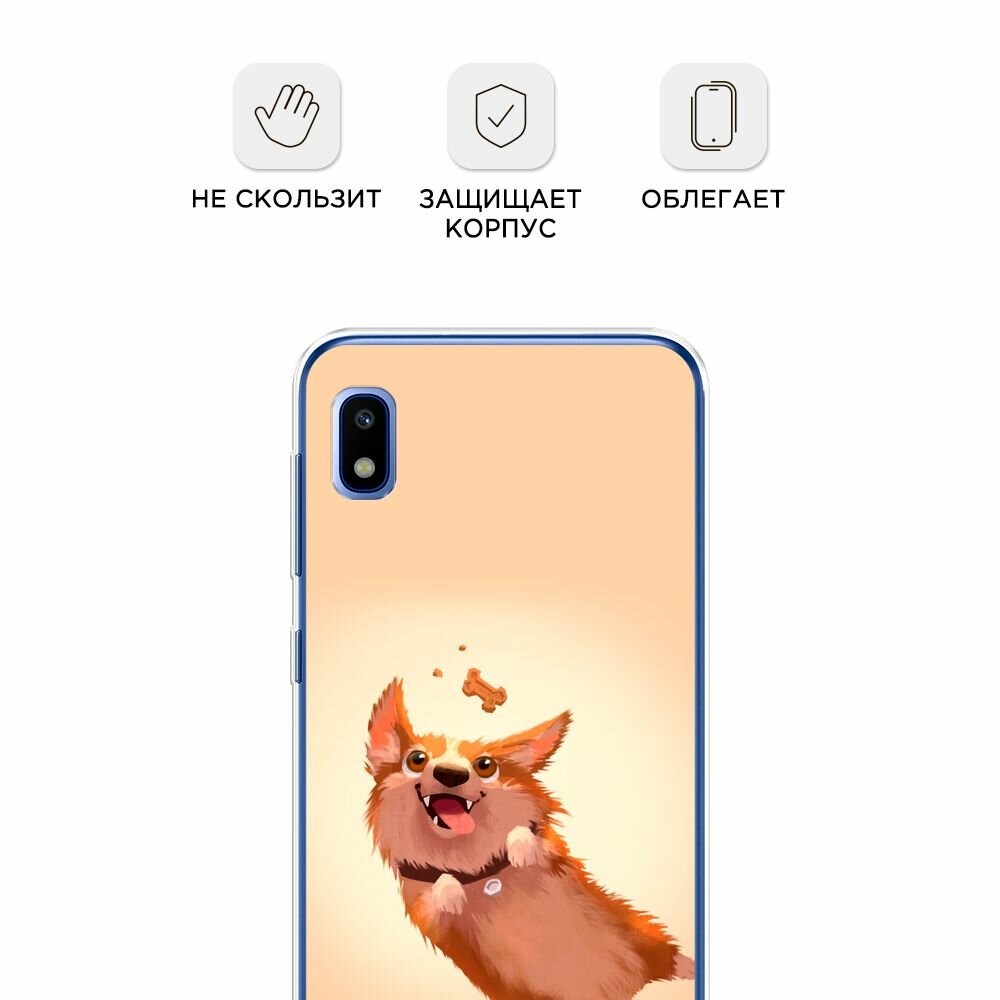 Чехол на Samsung Galaxy A10 / Самсунг Галакси А10 с принтом Корги печенька — фото 1