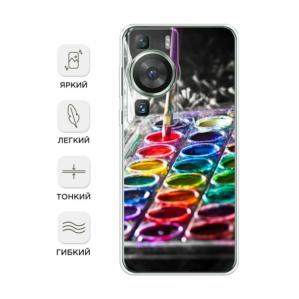 Чехол на Huawei P60/P60 Pro / Хуавей P60/P60 Про с принтом "Палитра красок" — фото 1