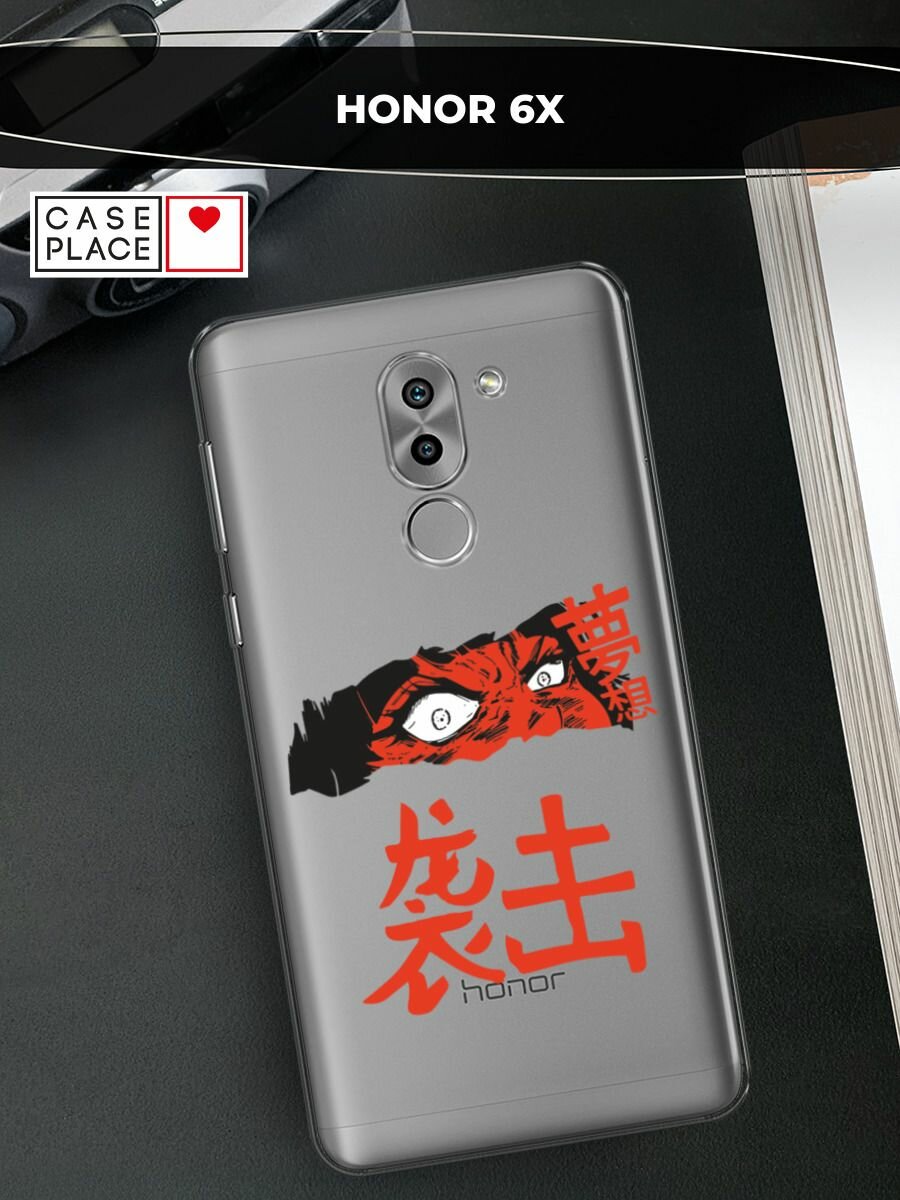 Чехол на Honor 6X / Хонор 6Х с принтом "Anime attack", прозрачный