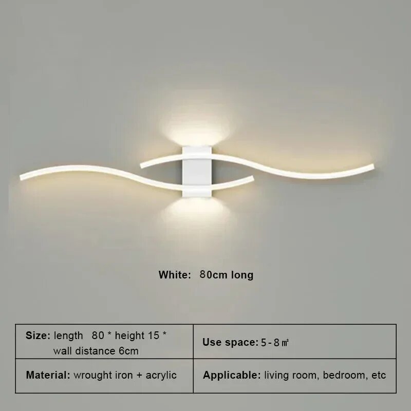 Настенный светильник LED белый 80 см, Warm Light