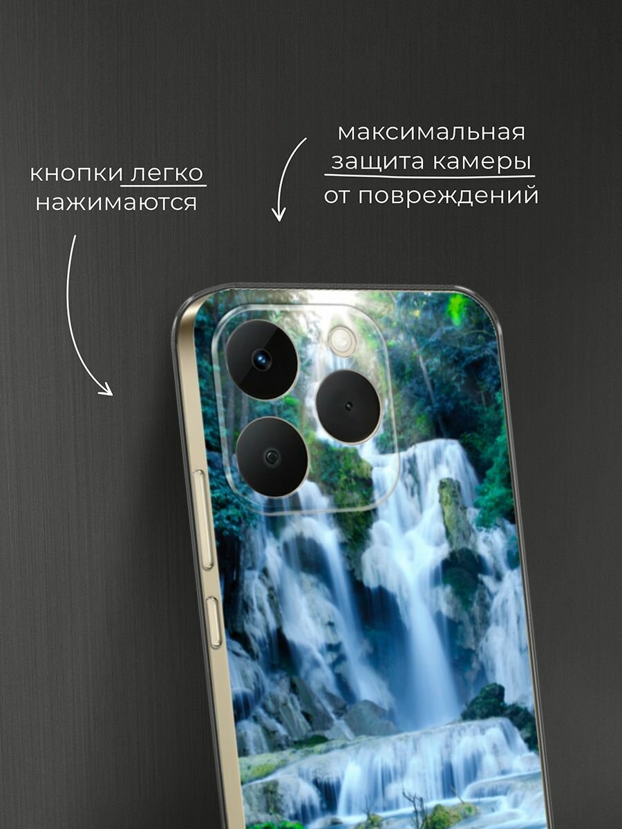 Силиконовый чехол на Realme 15T / Реалми 15Т с принтом "Водопад 8" — фото 1