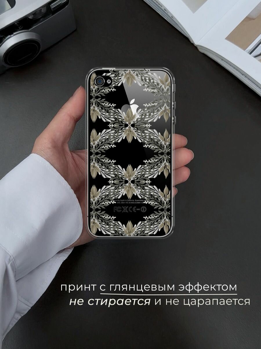 Чехол на Apple iPhone 4/4S / Айфон 4/4S с принтом "Калейдоскоп цветов" — фото 1