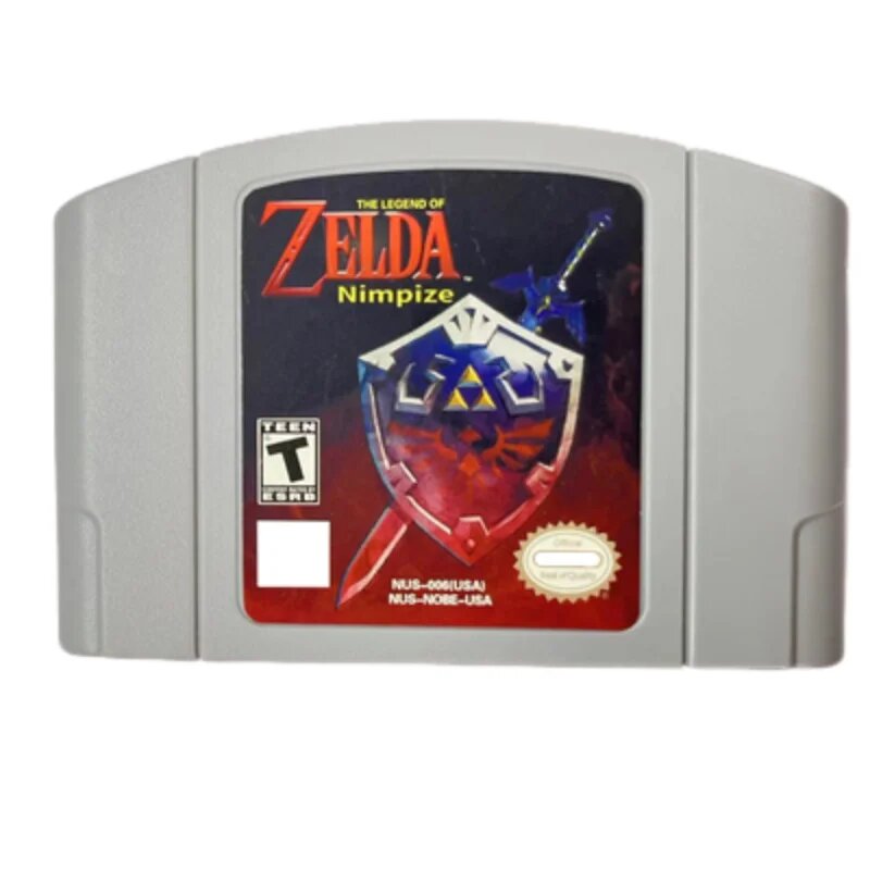 Коллекционная игровая карта Nintendo 64 Zelda: Ocarina of Time & Majora's Mask Bandai