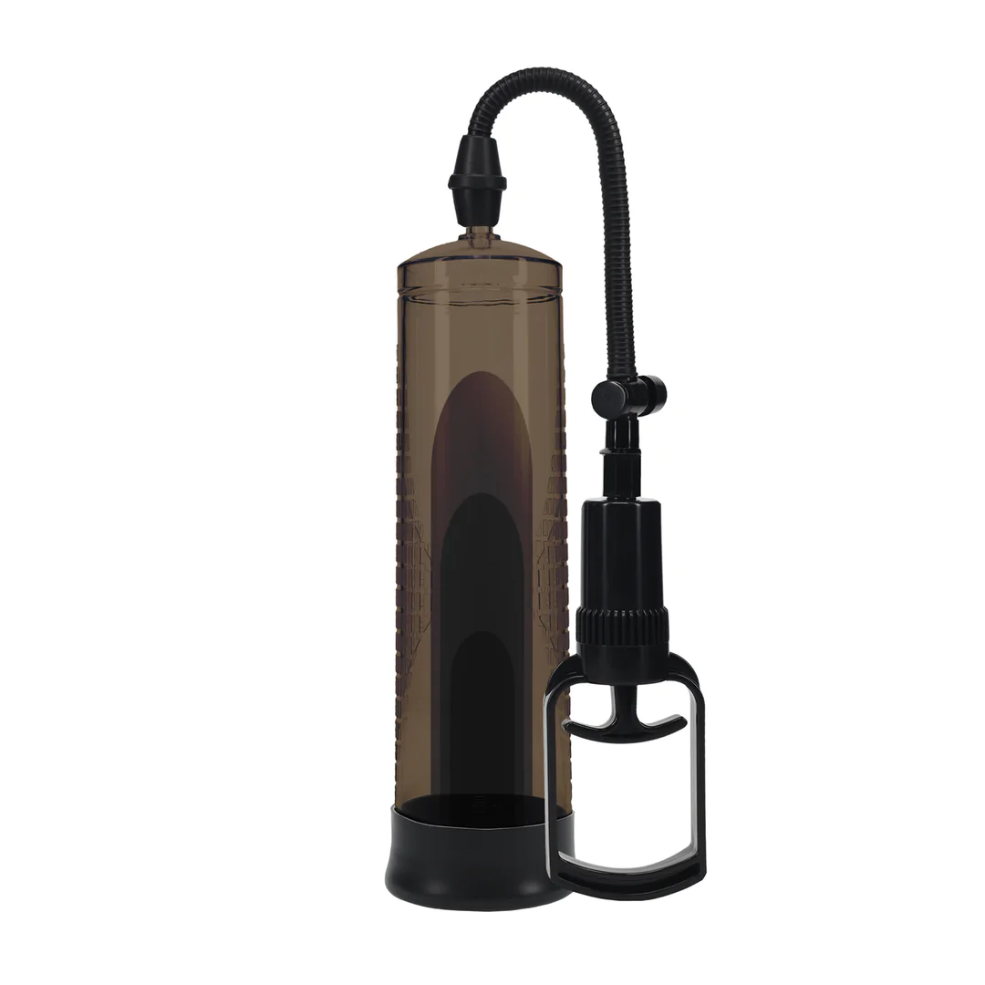 Помпа для увеличения пениса Basic Pump 2 Bl Shots Media, черная, АБС-пластик/ПВХ/силикон